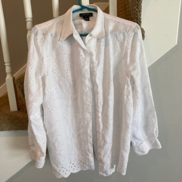 Ralph Lauren | Jackets & Coats | Ralph Lauren White Eyelet Jacket X ...